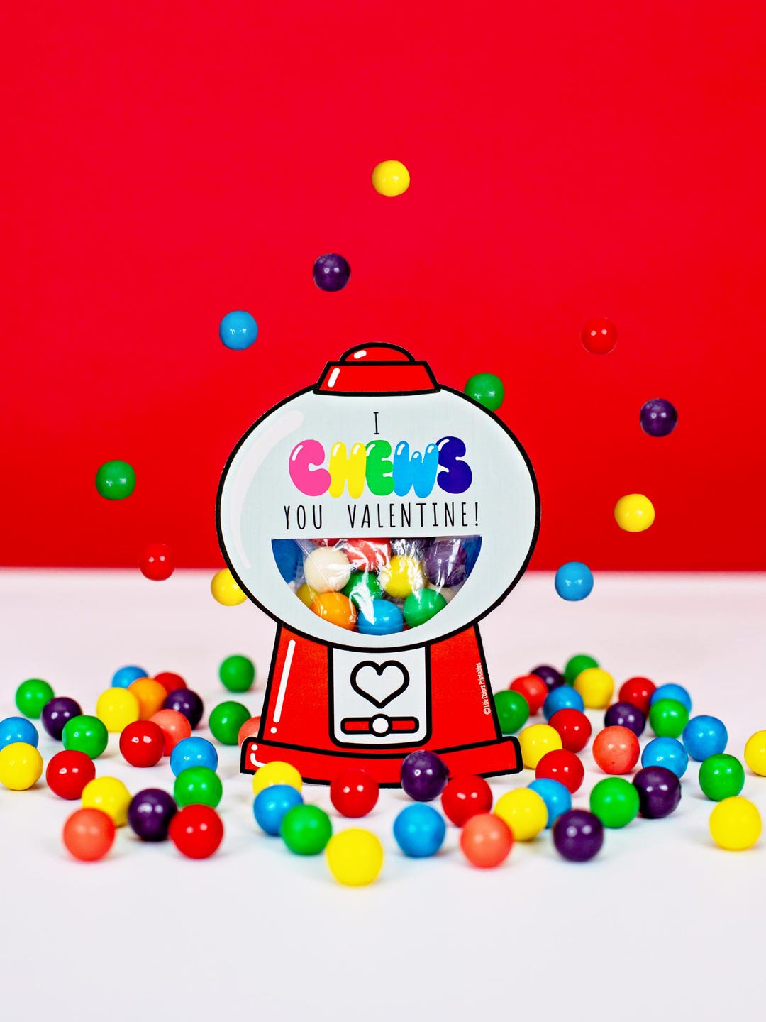 Gumball Machine Valentine, DIY Class Valentine, Gumball Valentine Card ...