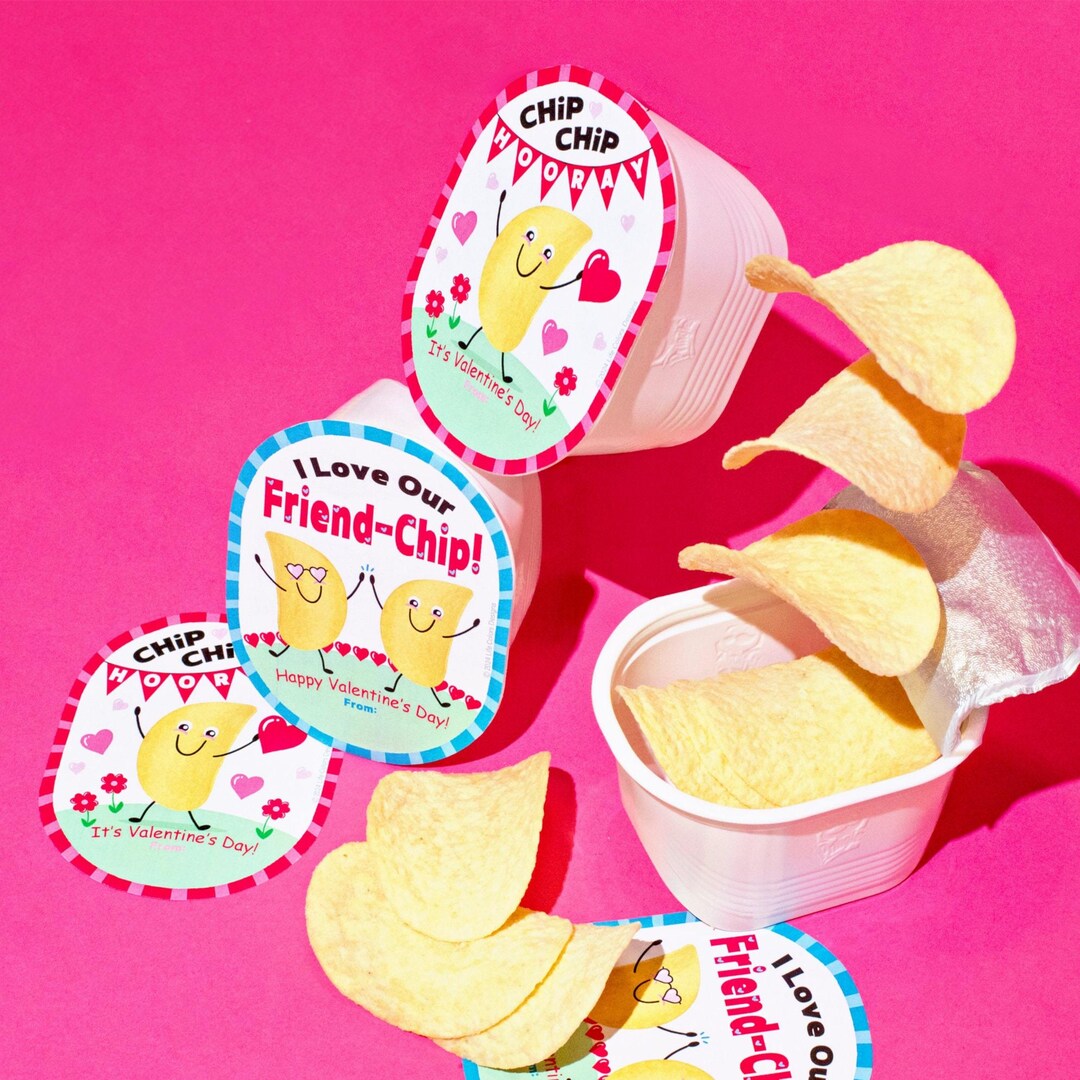 Snack Chip Valentine - Valentine Chip Printable - Kids School Class ...