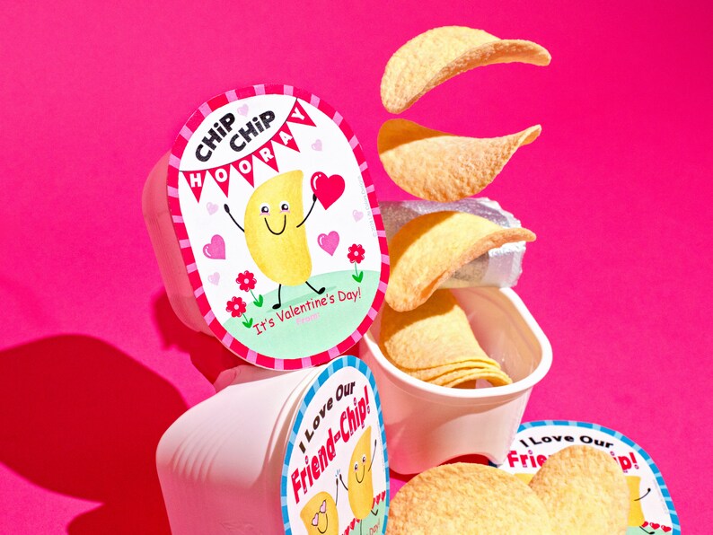 Snack Chip Valentine - Valentine Chip Printable - Kids School Class ...