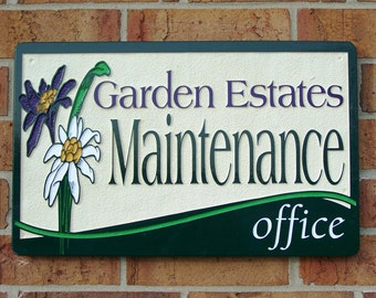 High Density Urethane sand carved single face sign business | Etsy