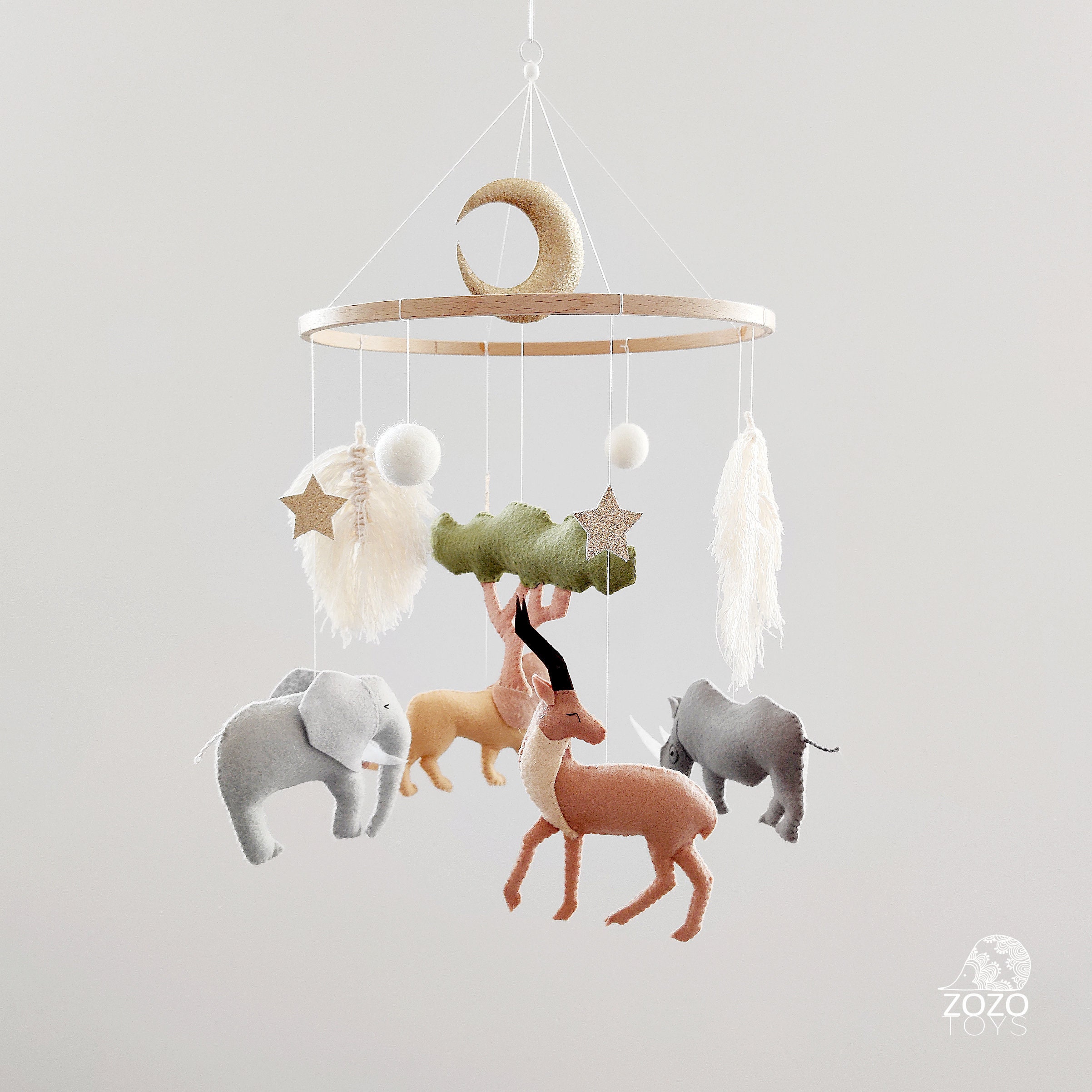 Safari Baby Mobile Jungle Crib Mobile African Animals | Etsy