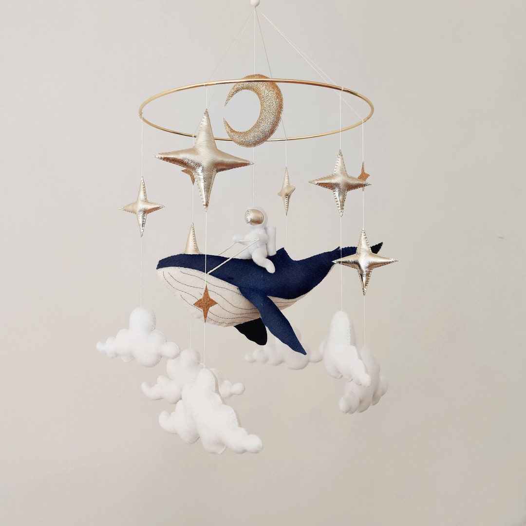 Whale Baby Mobile Boy - Nautical Nursery Mobile - Neutral Baby Mobile ...