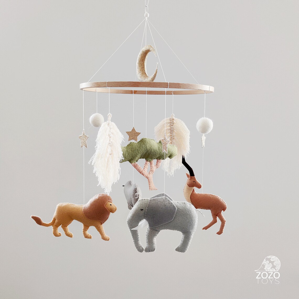 Safari Baby Mobile Jungle Crib Mobile African Animals - Etsy