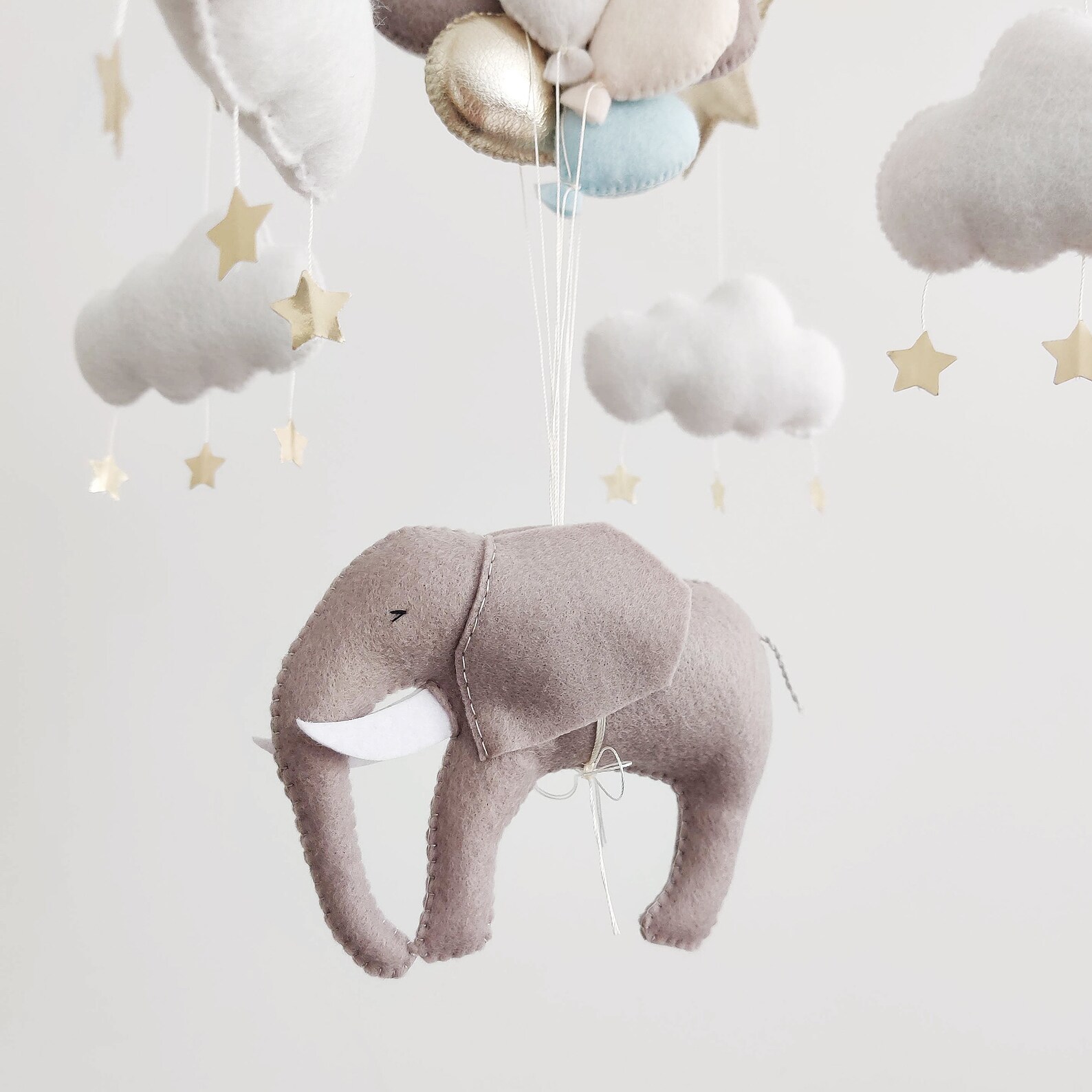 Elephant Baby Mobile Boy Mobile Moon Baby Crib Mobile - Etsy