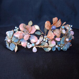 Handmade Lightweight Flower Wedding Tiara - Whimsical Headband Crown ...