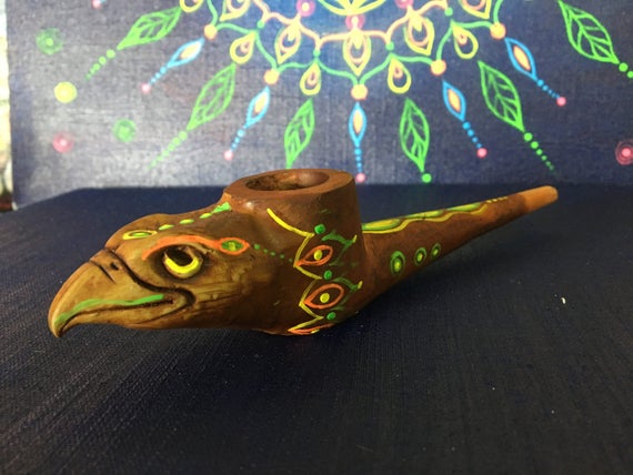 Smoking pipe, Mapacho tobacco pipe, ceremonial pipe, shamanic pipe ...
