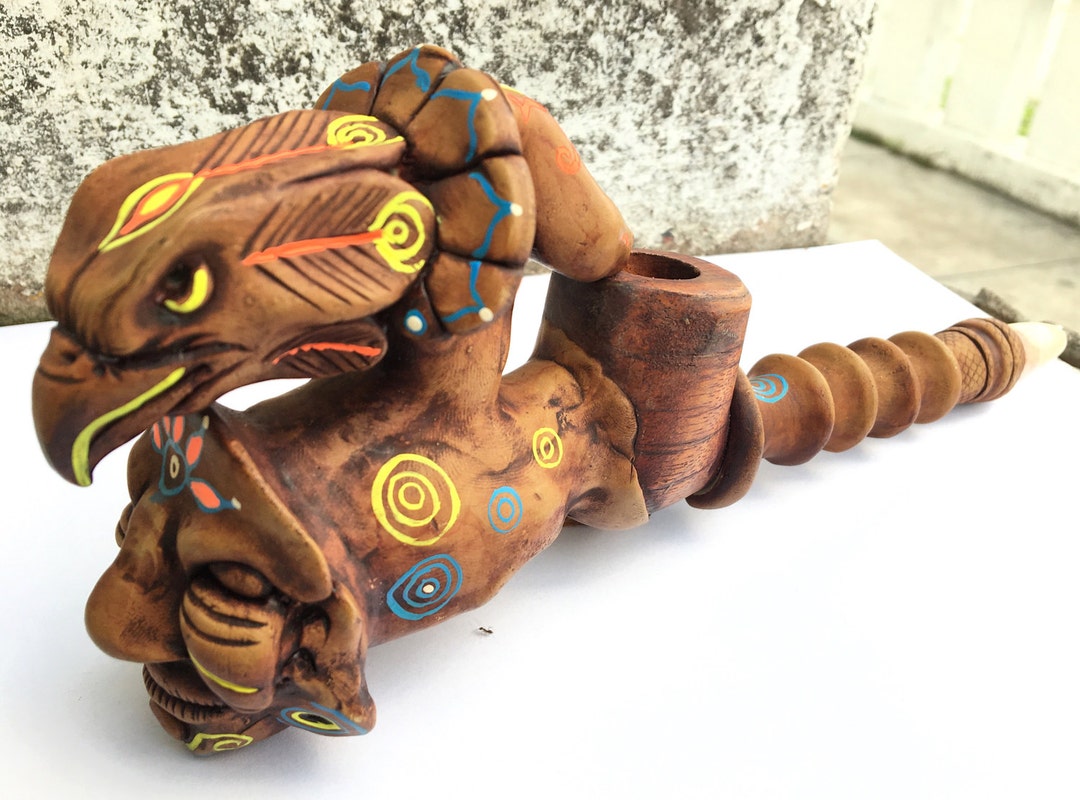 Handmade Smoking Pipe, Mapacho Tobacco Pipe, Ceremonial Pipe, Shamanic ...