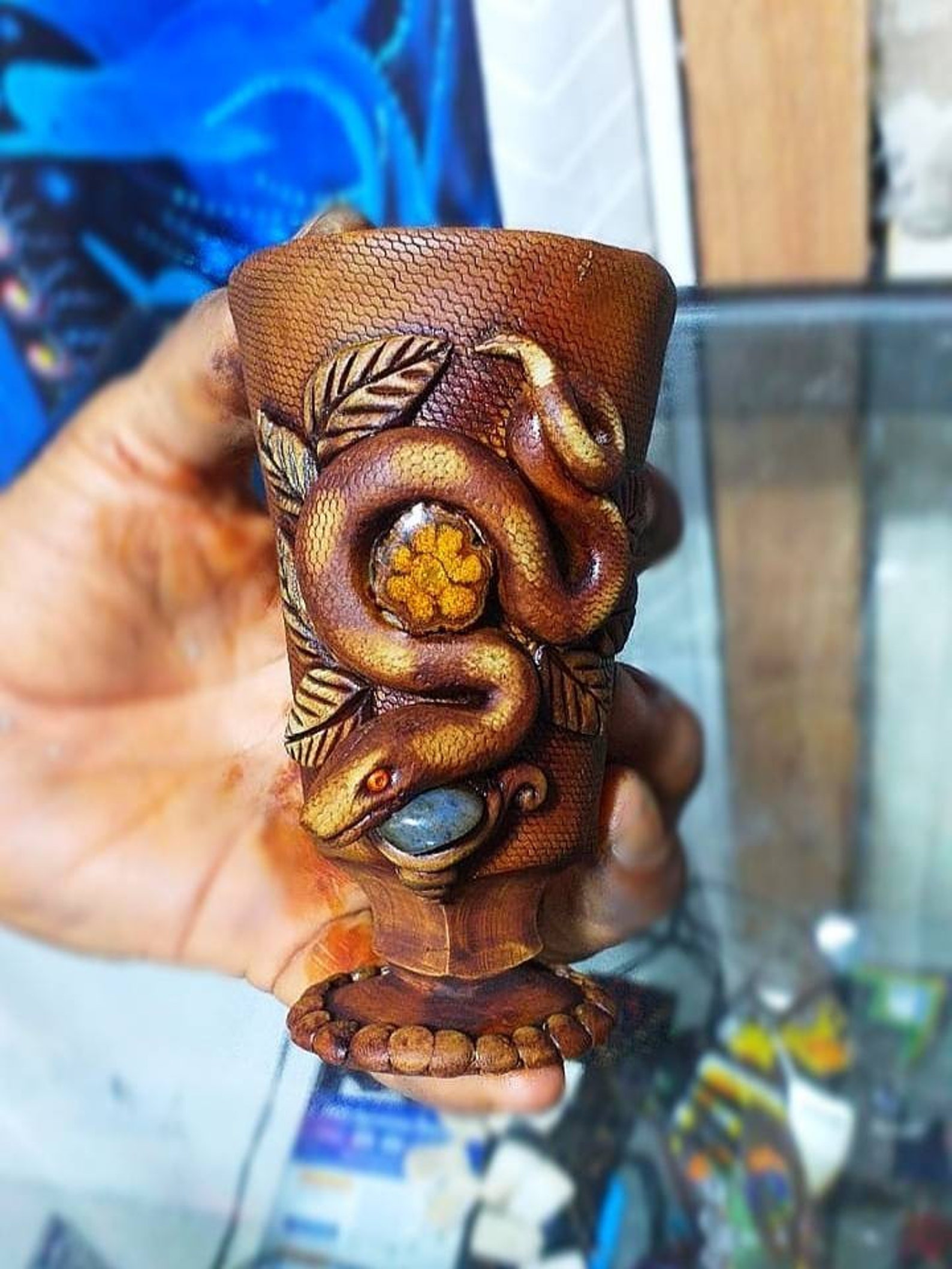 Special Handmade Snake Ayahuasca Cup Shamanic Cup Ceremonial - Etsy