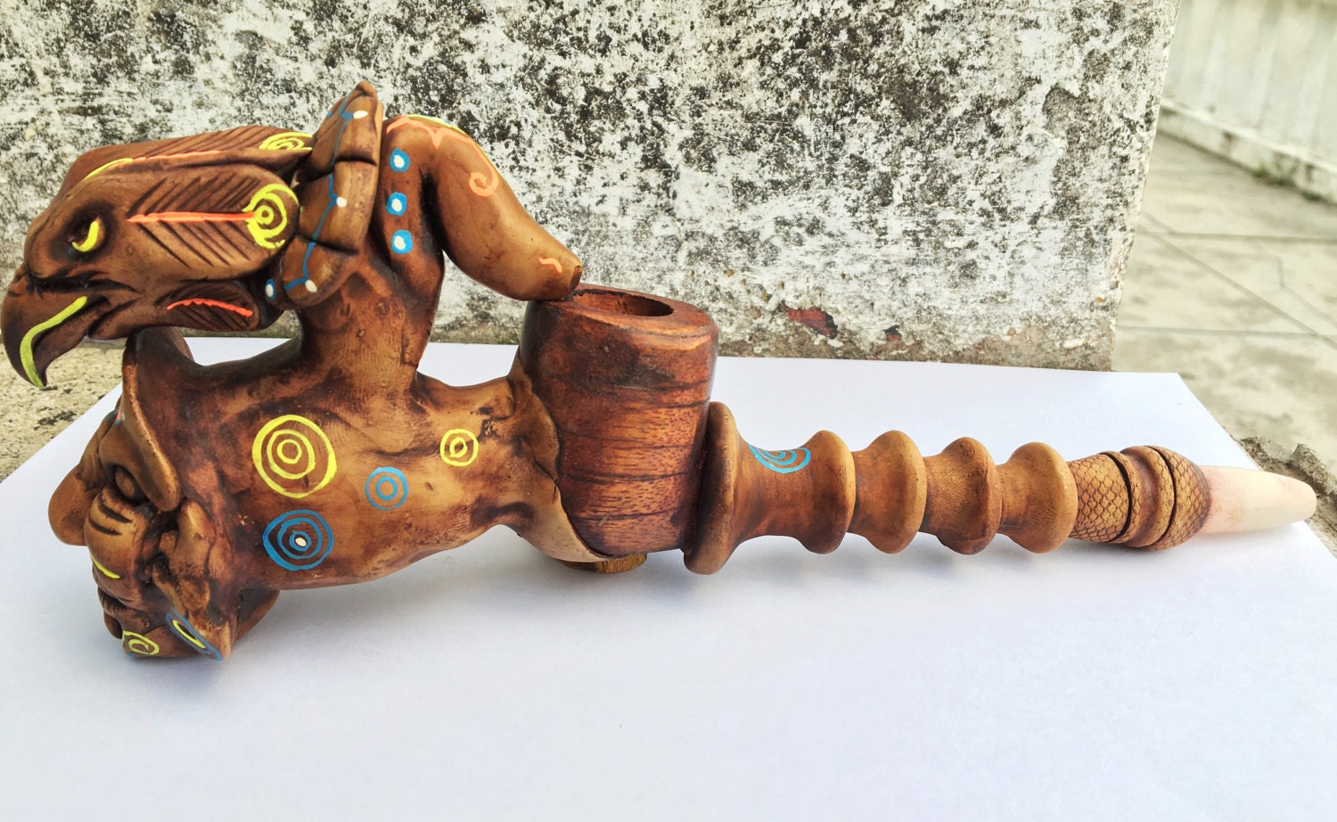 Handmade Smoking Pipe, Mapacho Tobacco Pipe, Ceremonial Pipe, Shamanic ...