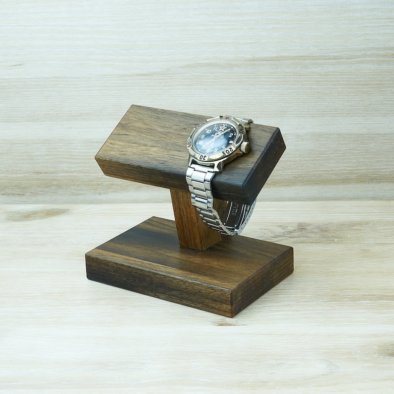 Walnut Watch Stand for 2 Wristwatch Wooden Watch Stand for - Etsy