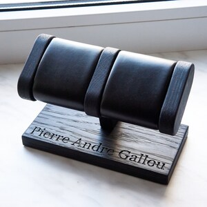 Wood Watch Stand With a Soft Leather Pillow for 2 Men's Wristwatches - Etsy