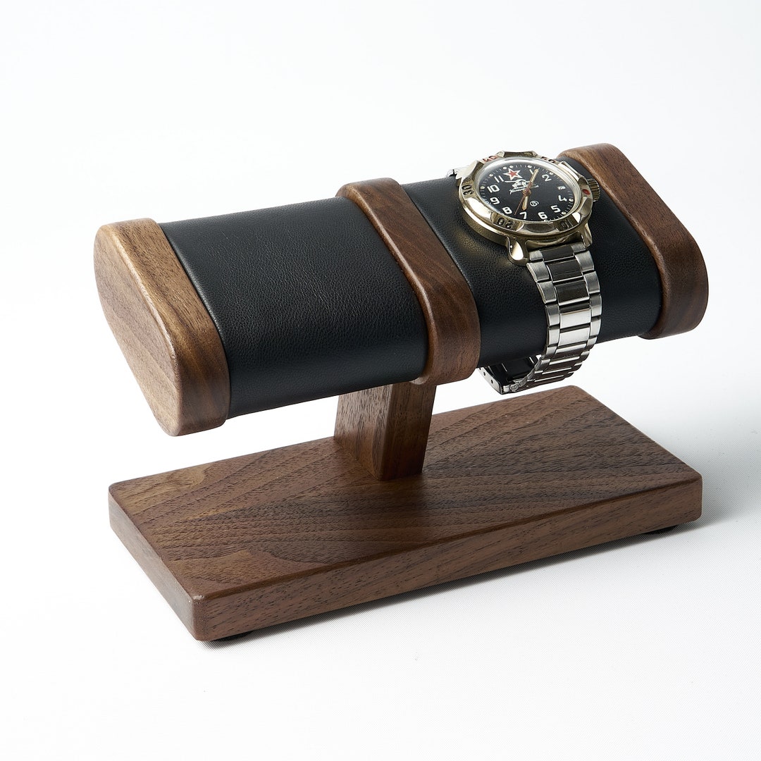 Wood Watch Stand With Soft Pillow for 2 Men's Wristwatch - Etsy
