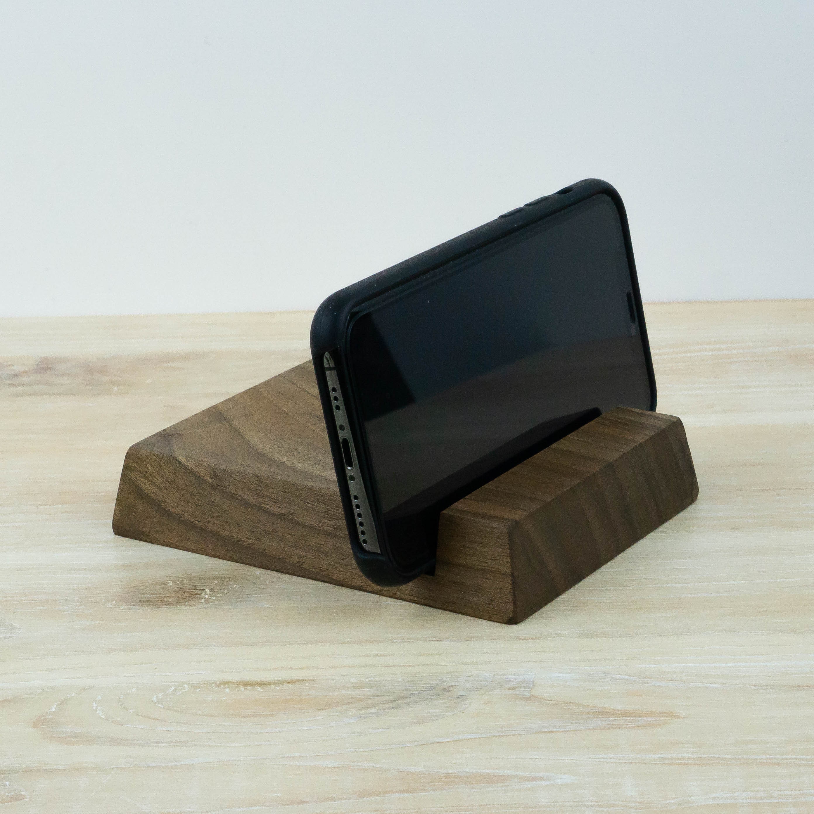 Wood phone stand personalized phone holder wood iPhone stand | Etsy