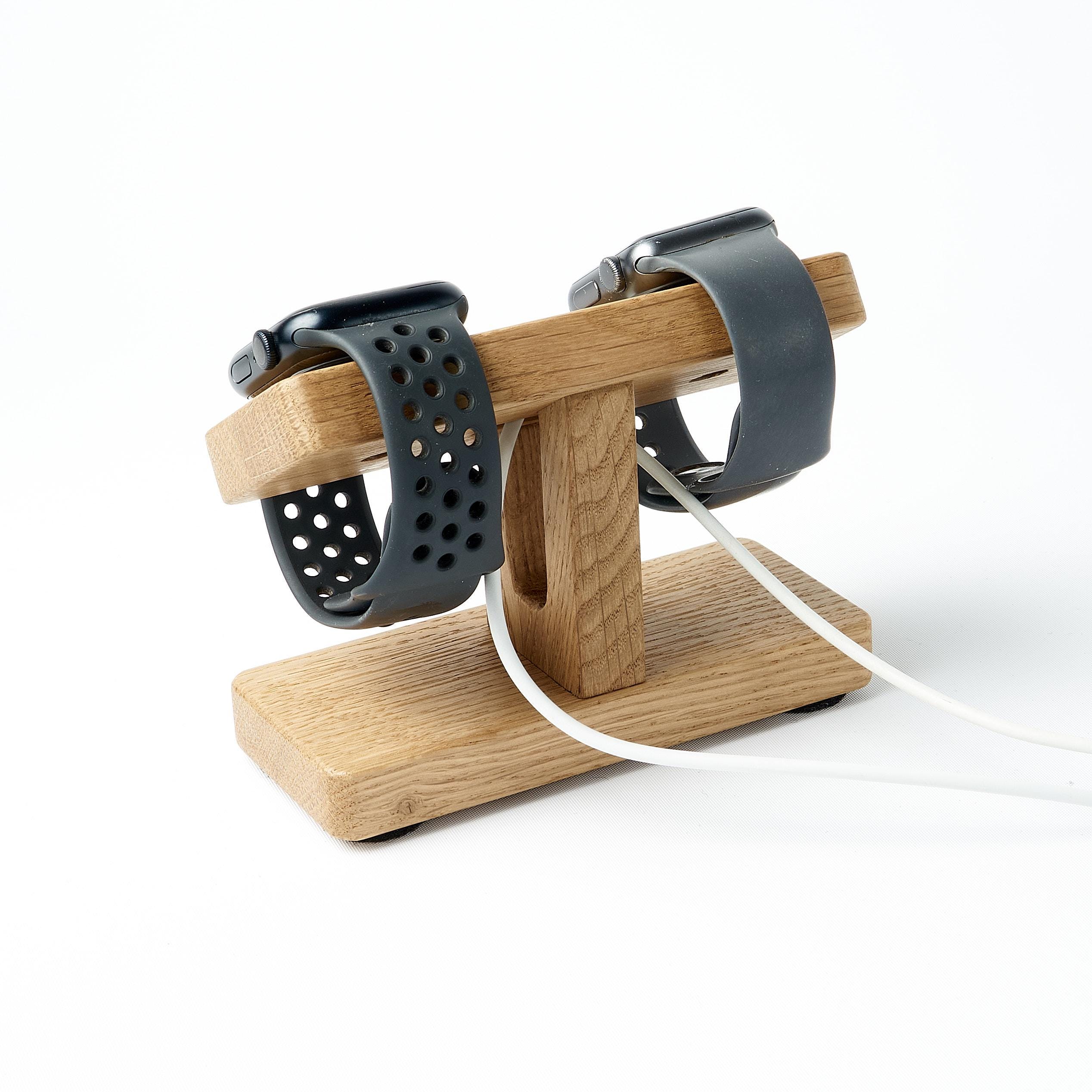 His and Hers Apple Watch Display, Wooden Charging Stand for Apple Watch ...
