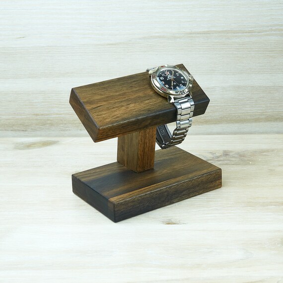 Walnut Watch Stand for 2 Wristwatch Wooden Watch Stand for - Etsy