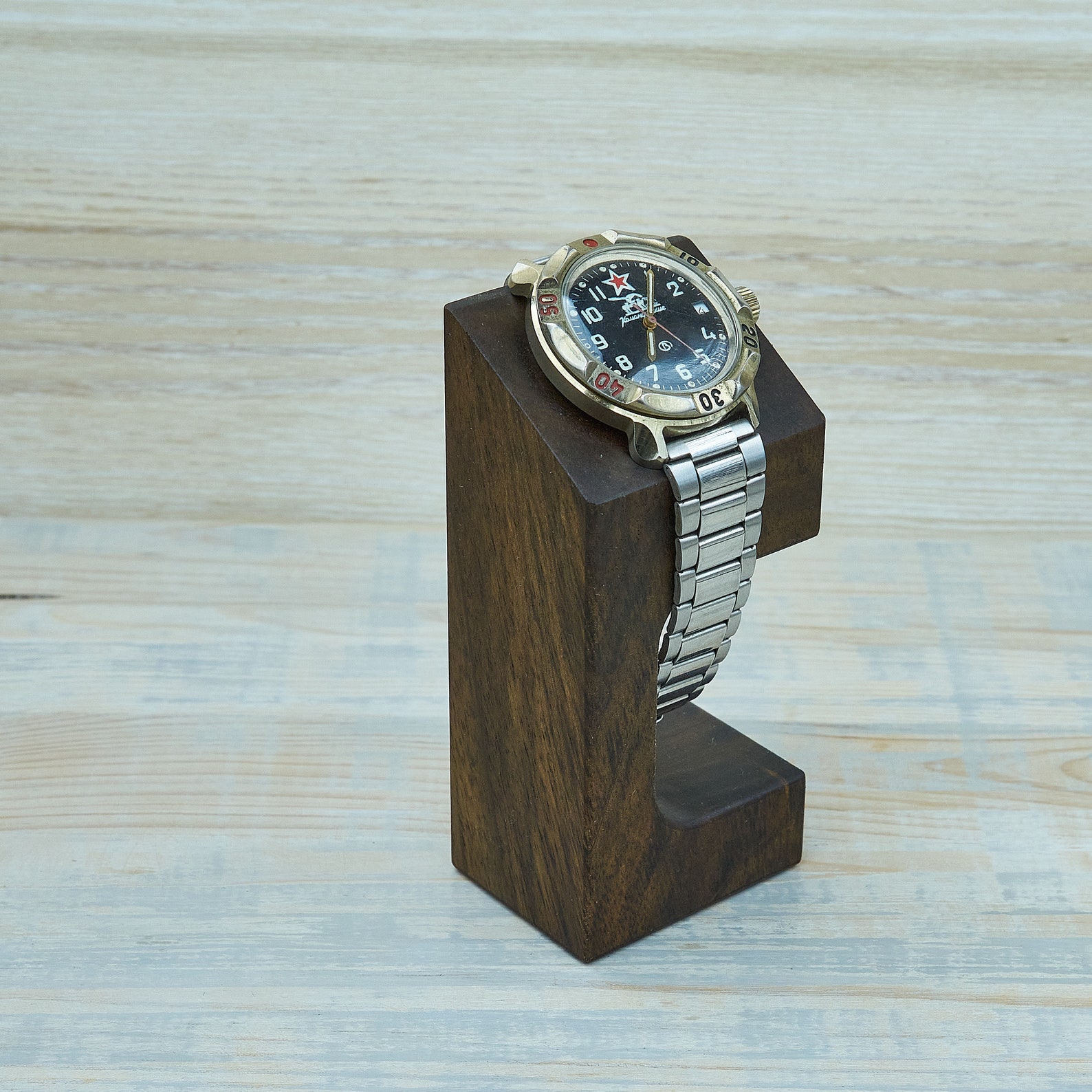 Wooden Watch Stand for Mens Wristwatch Walnut Oak Fumed Oak - Etsy