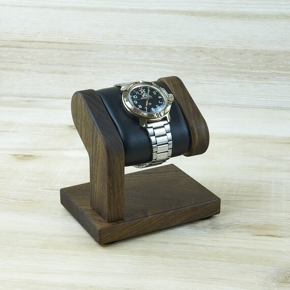 Personalized Wood Watch Storage Stand Walnut Oak Watch - Etsy