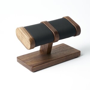 Wood Watch Stand With a Soft Leather Pillow for 2 Men's Wristwatches - Etsy