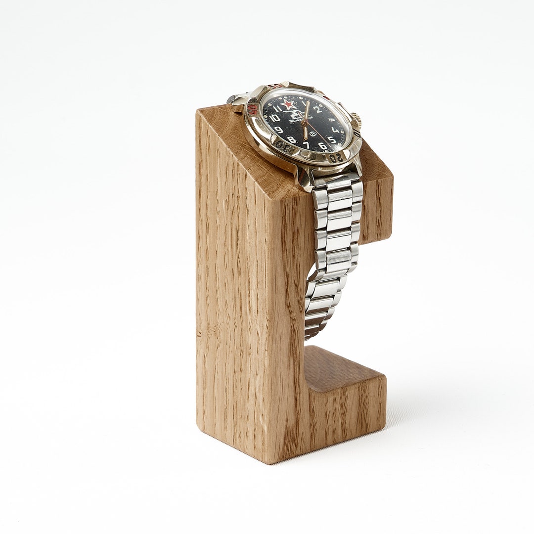Wooden Watch Stand for Men, Simple Watch Stand From Oak or Walnut - Etsy