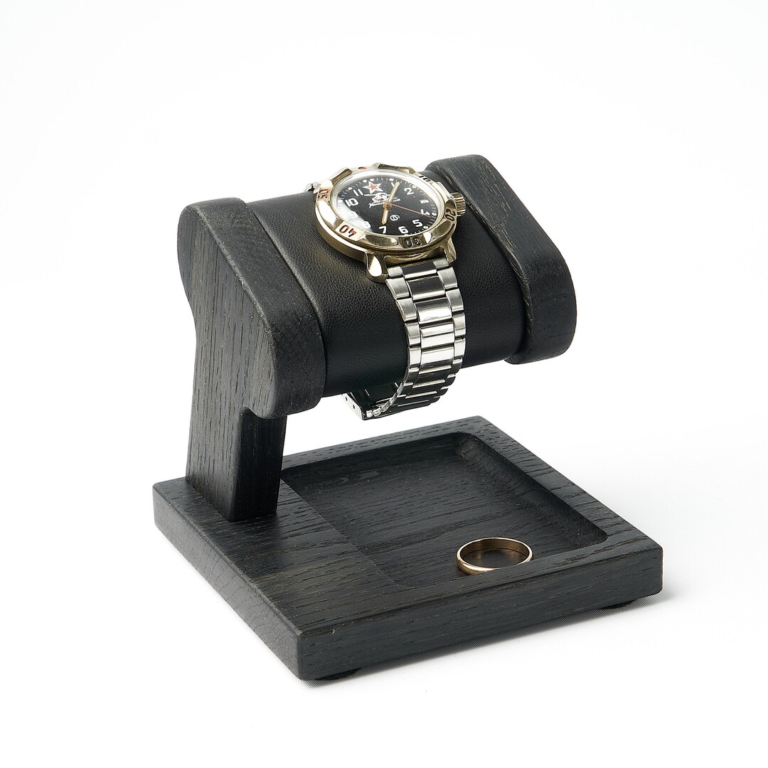Personalized Wood Watch Stand for Men's Watch With a - Etsy