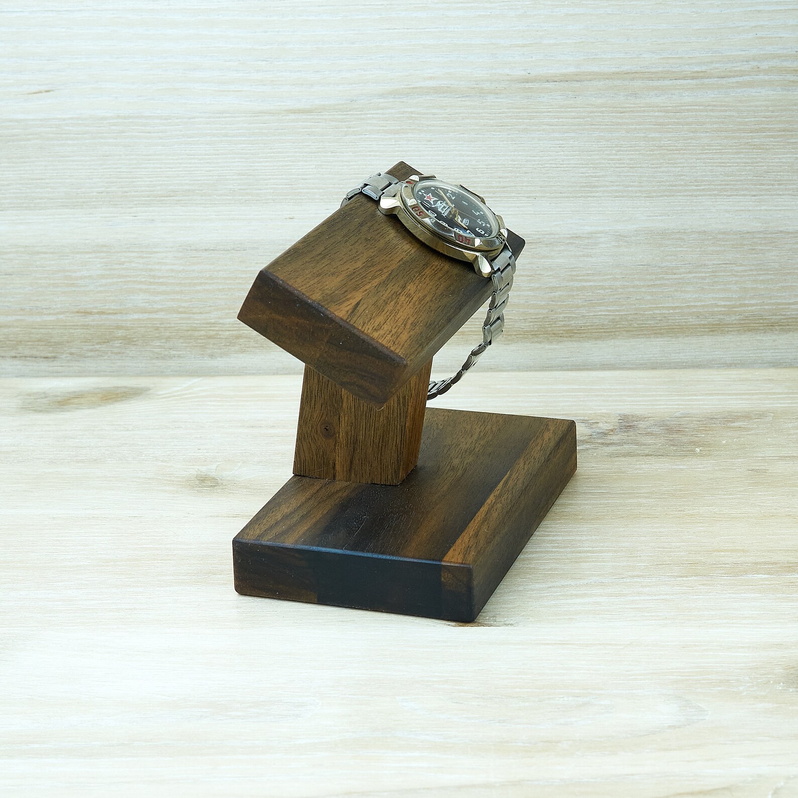 Walnut Watch Stand for 2 Wristwatch Wooden Watch Stand for - Etsy