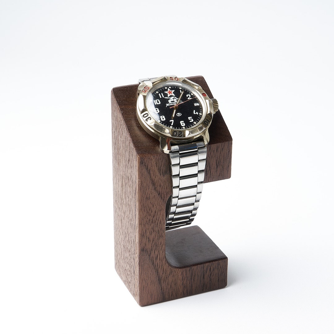 Wooden Watch Stand for Men's Wristwatch Black Walnut Oak - Etsy