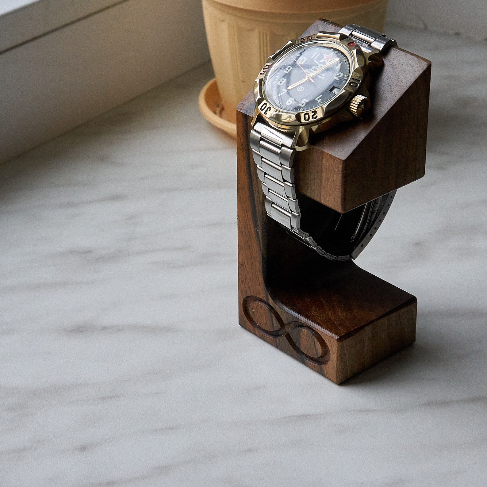 Wooden Watch Stand for Mens Wristwatch Walnut Oak Fumed Oak - Etsy