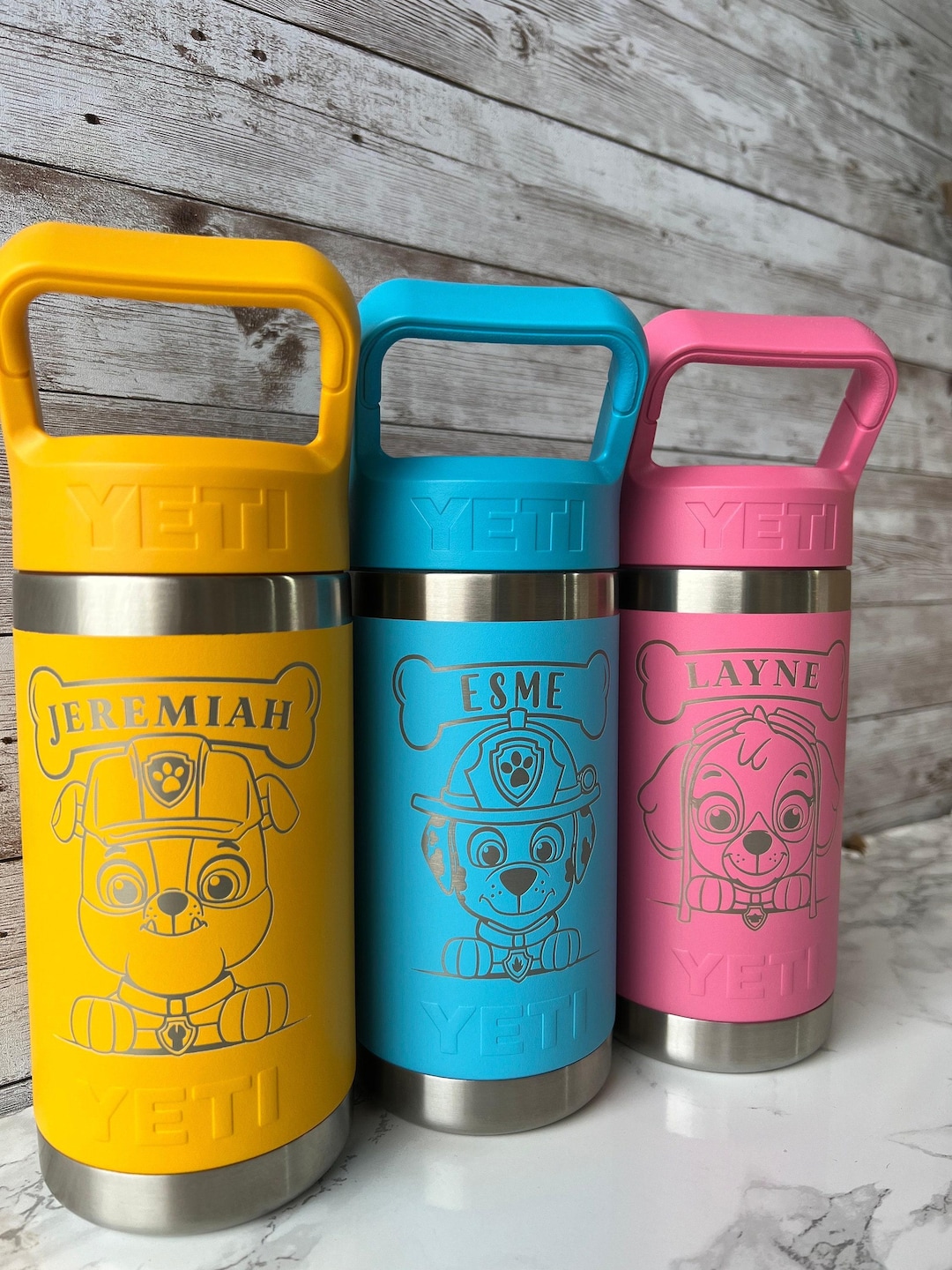 Personalized Paw Patrol Kids 12oz/18oz Rambler Jr YETI Water Bottle ...