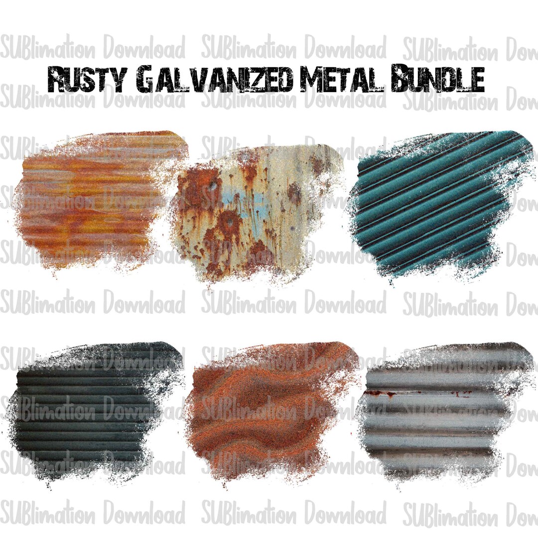 Rusty Galvanized Metal Bundle Distressed Shabby Rustic Antique ...