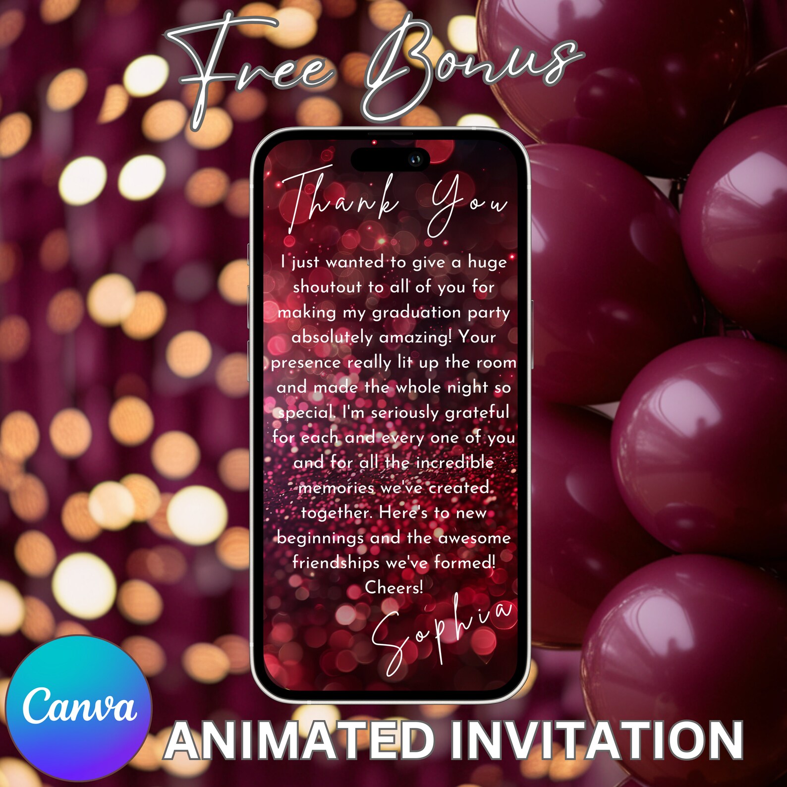Maroon Graduation Invitation Template, Graduation Invitation, 2025 ...