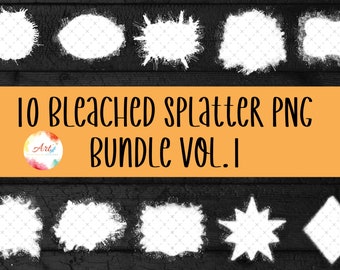 White Bleach Splatter Png - Etsy