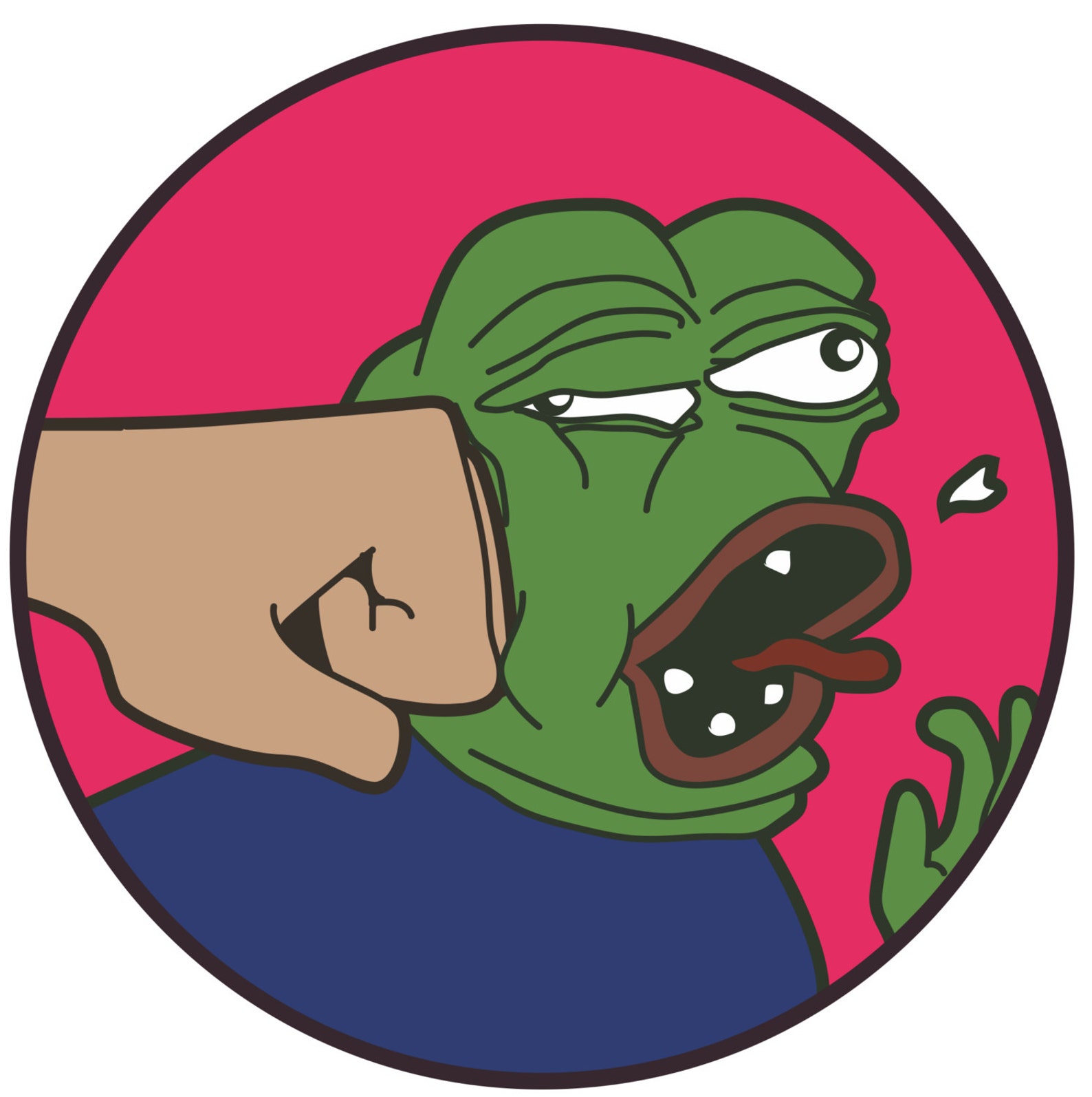 Punch Pepe Pin Badge - Etsy