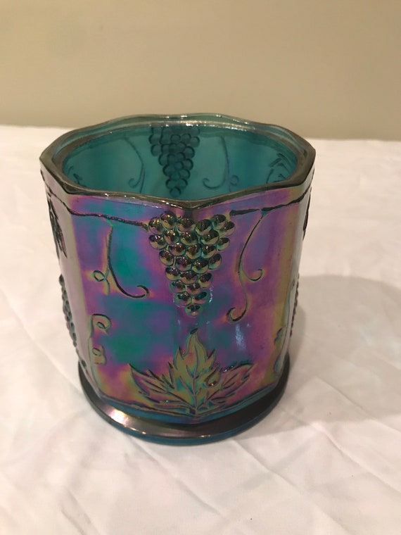 Vintage Vase/Decorative Glass Container | Etsy