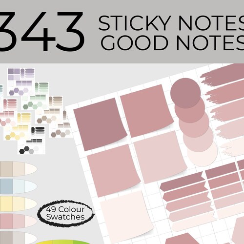 380 Goodnotes Sticky Notes PNG Digital Goodnotes Stickers - Etsy