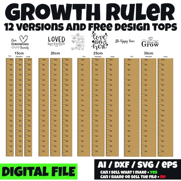 Free Printable Growth Chart - Etsy