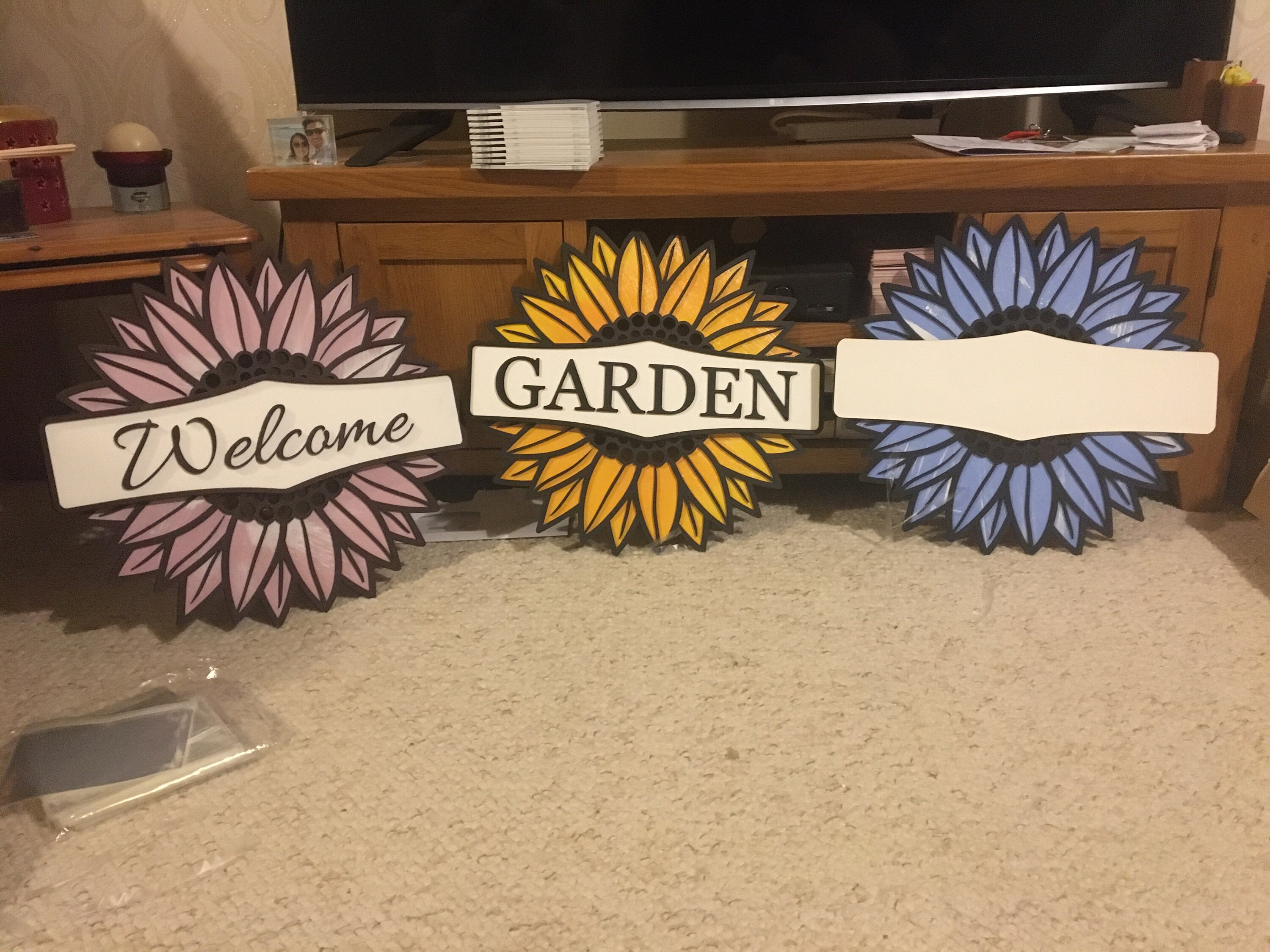 Flower Sign Floral Digital Laser Cutting File - Etsy