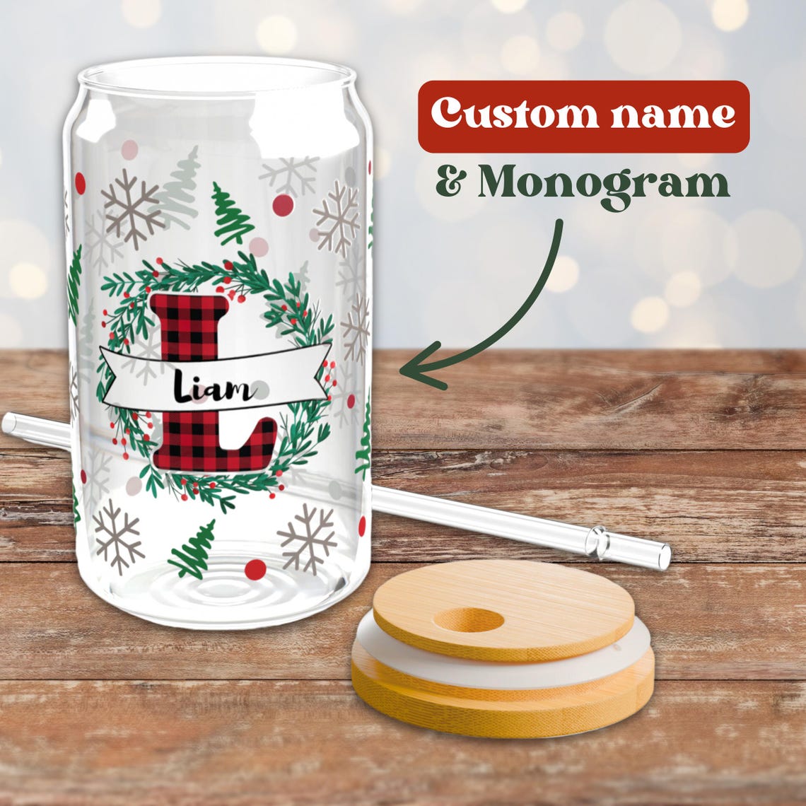 Custom Christmas Mug Letter, Secret Santa Gift Idea, Personalized 16oz ...