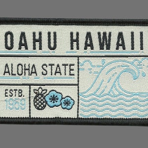 Hawaii Patch – Oahu HI Aloha State – Travel Patch Iron on – HI Souvenir ...