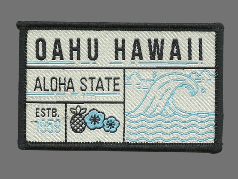 Hawaii Patch – Oahu HI Aloha State – Travel Patch Iron on – HI Souvenir ...