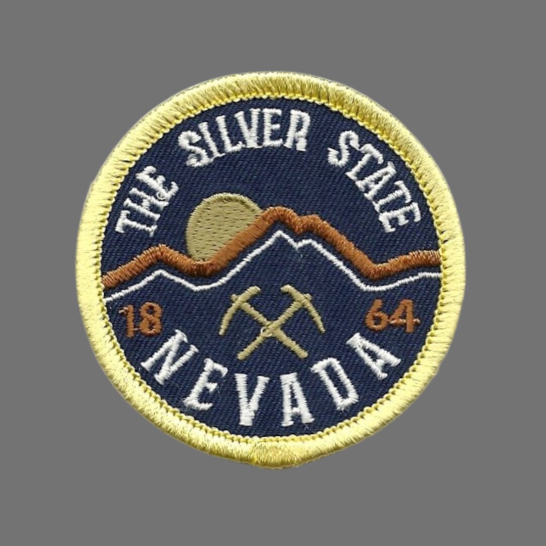 Nevada Patch the Silver State 1864 Travel Patch Iron on NV Souvenir ...