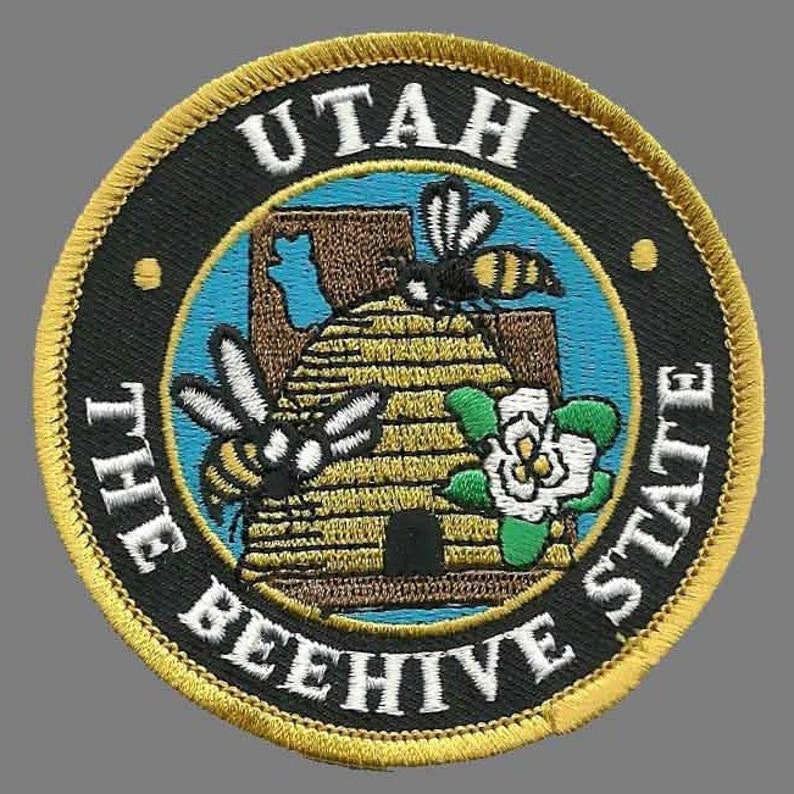 Utah Patch – Utah Beehive State - Travel Patch Iron on – UT Souvenir ...