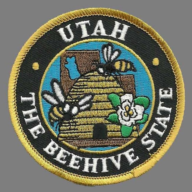 Utah Patch – Utah Beehive State - Travel Patch Iron on – UT Souvenir Patch – Embellishment ...