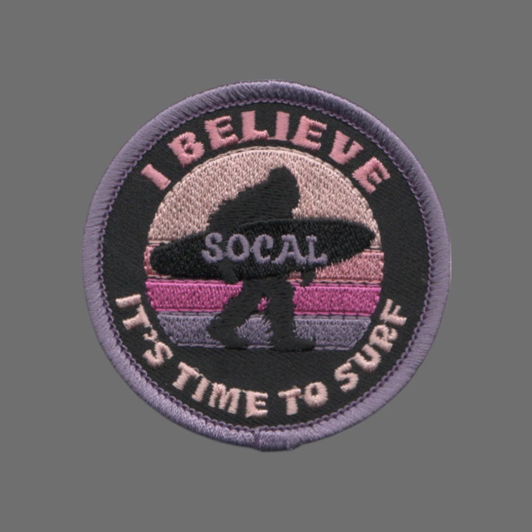 California Patch – Bigfoot Surfboard so Cal – Iron on Souvenir Travel ...