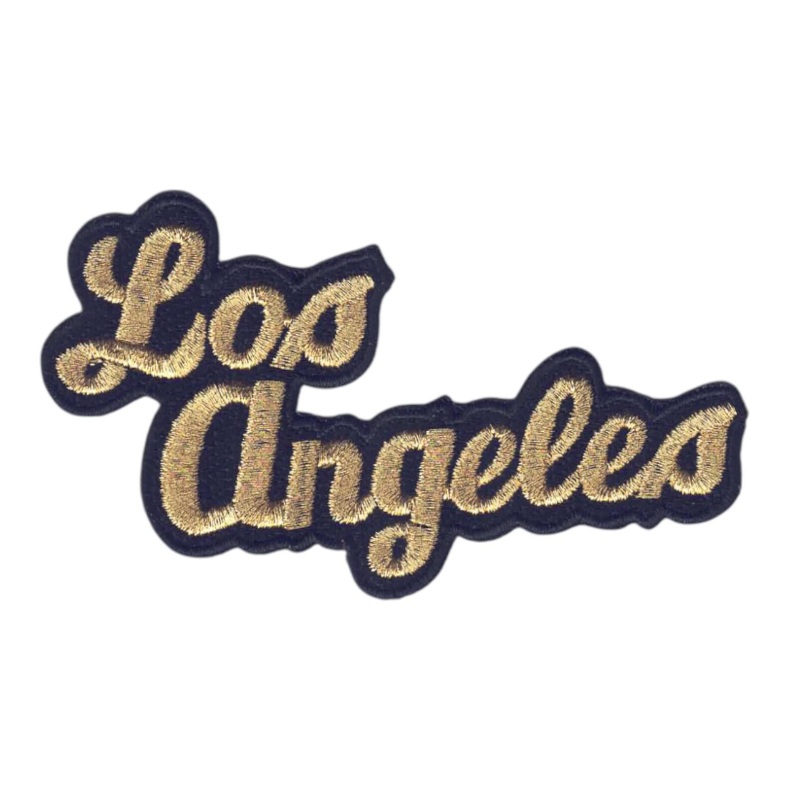 Los Angeles Patch – Script Black and Gold – Travel Patch Iron on ...