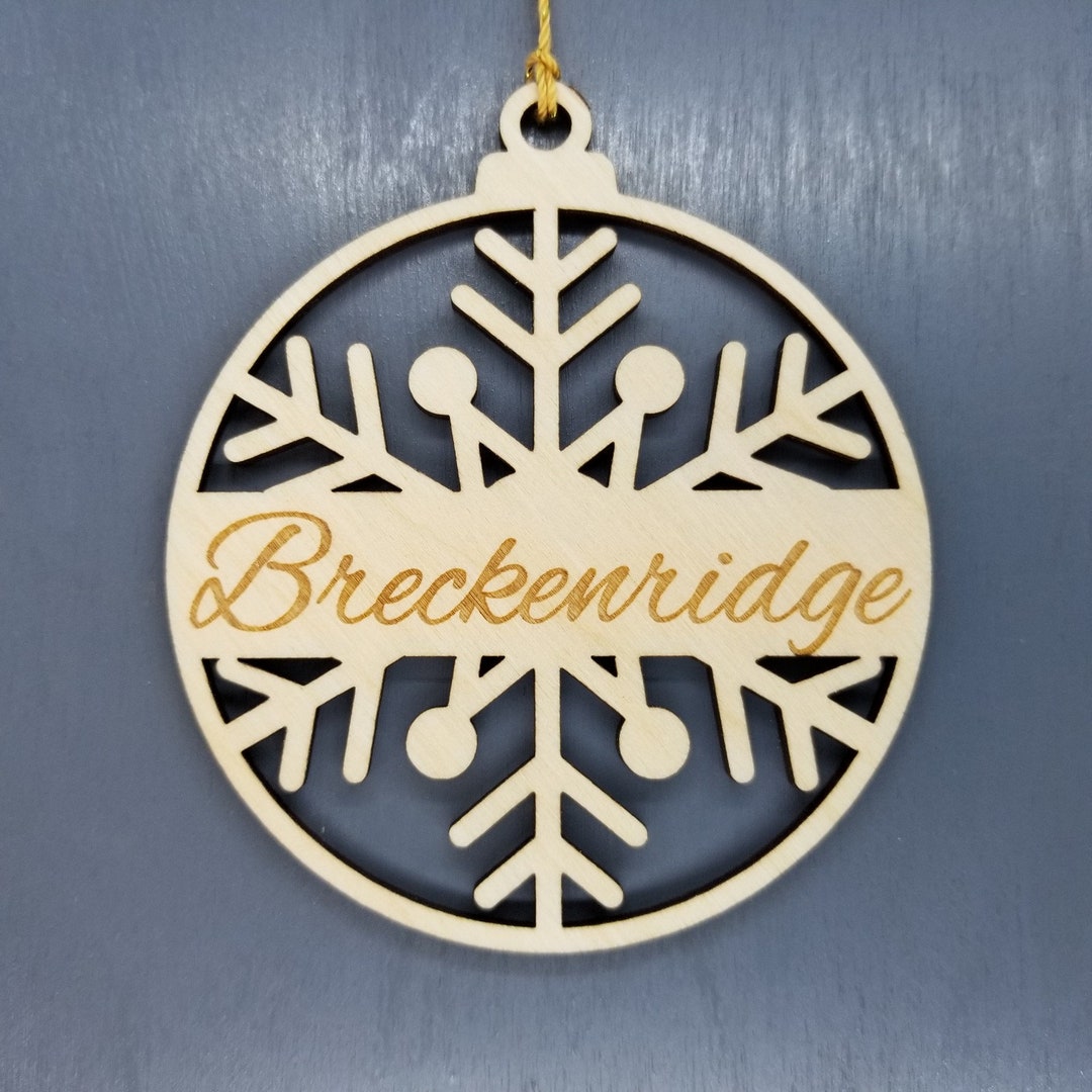 Breckenridge Ornament Handmade Wood Ornament Colorado Souvenir CO ...
