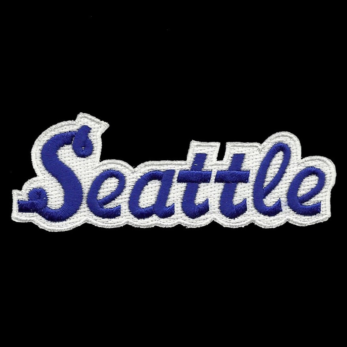 Seattle Patch – Script Blue and White – Washington Souvenir – Travel ...