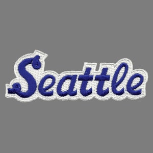 Seattle Patch – Script Blue and White – Washington Souvenir – Travel ...