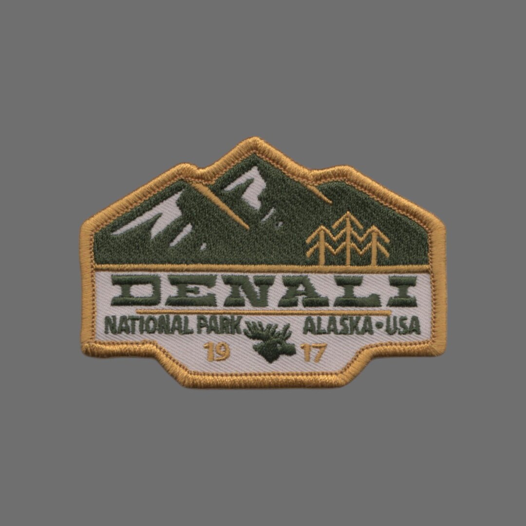 Alaska Patch – Denali National Park – Iron on Souvenir Travel Patch ...