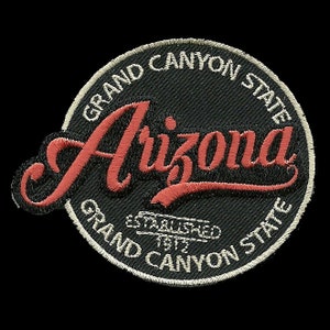 Arizona Patch Grand Canyon State Travel Patch AZ Souvenir Embellishment ...
