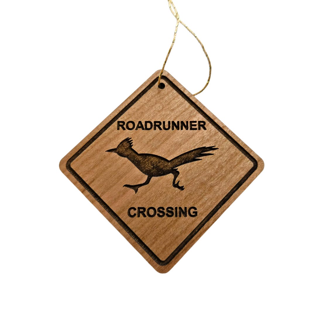 Roadrunner Crossing Ornament - Roadrunner Ornament - Wood Ornament ...